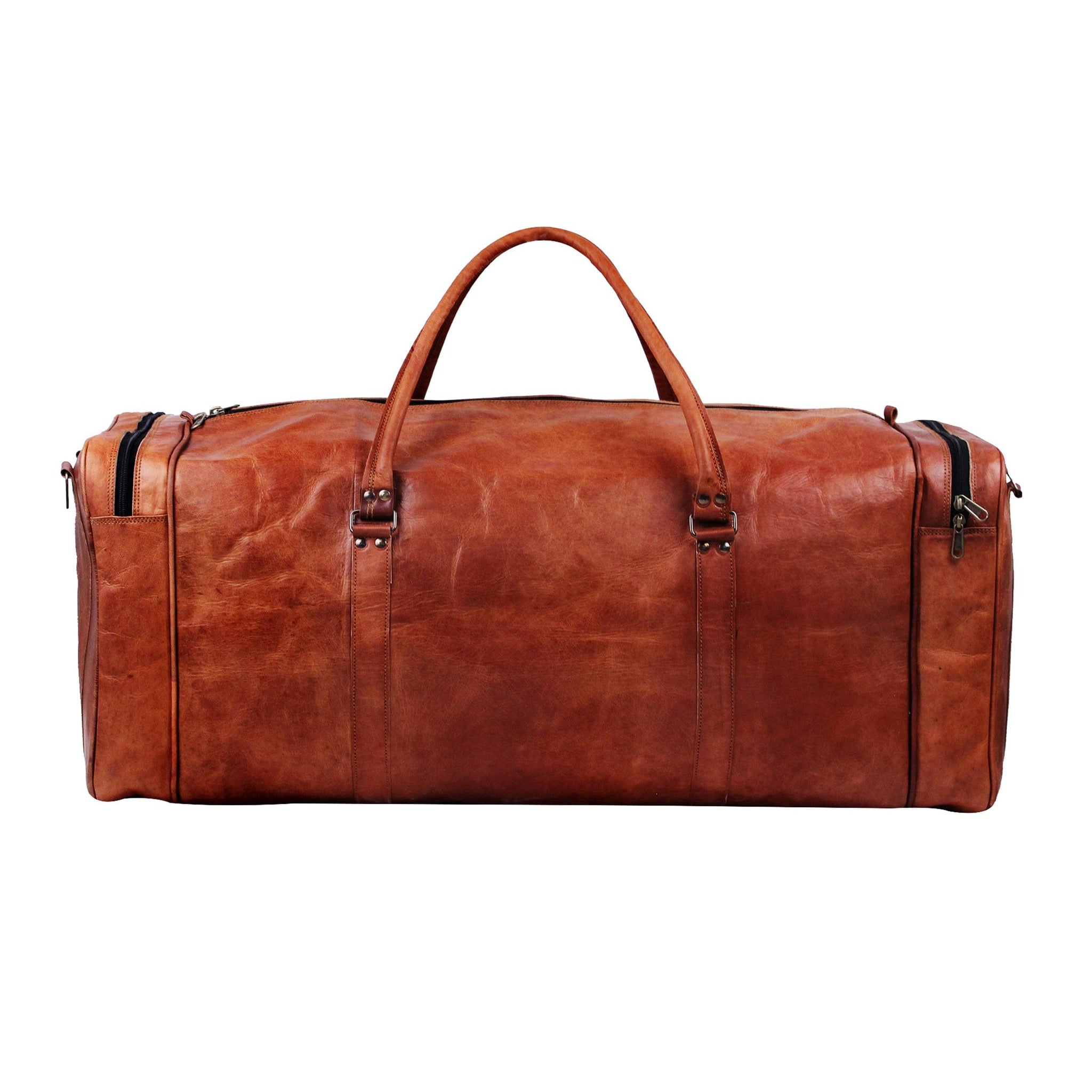 Handmade Leather Weekender Duffle Bag | Leather Duffle Bag for Men ...