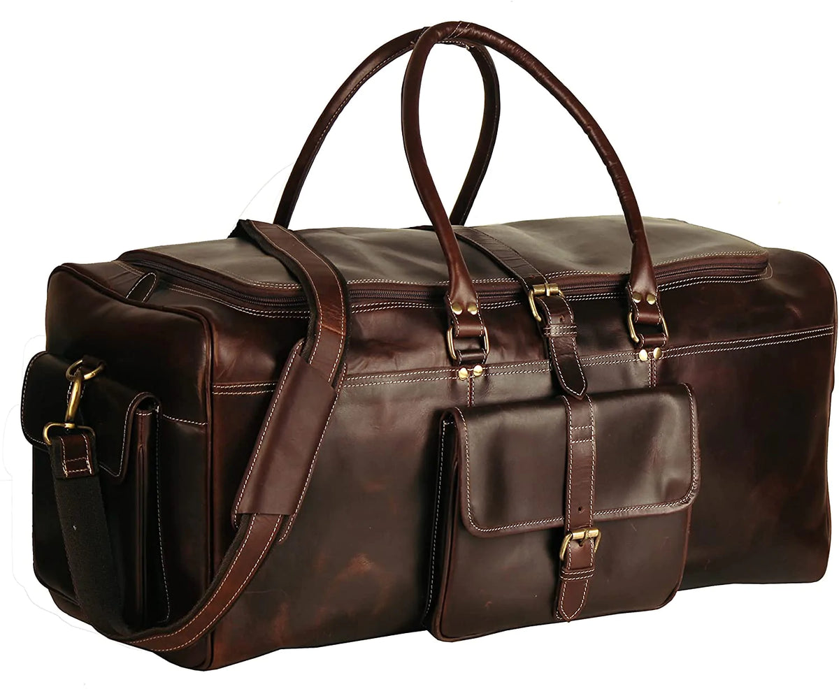 Best Leather Duffle Weekender Overnight Bags for Men & Women | Hulsh ...