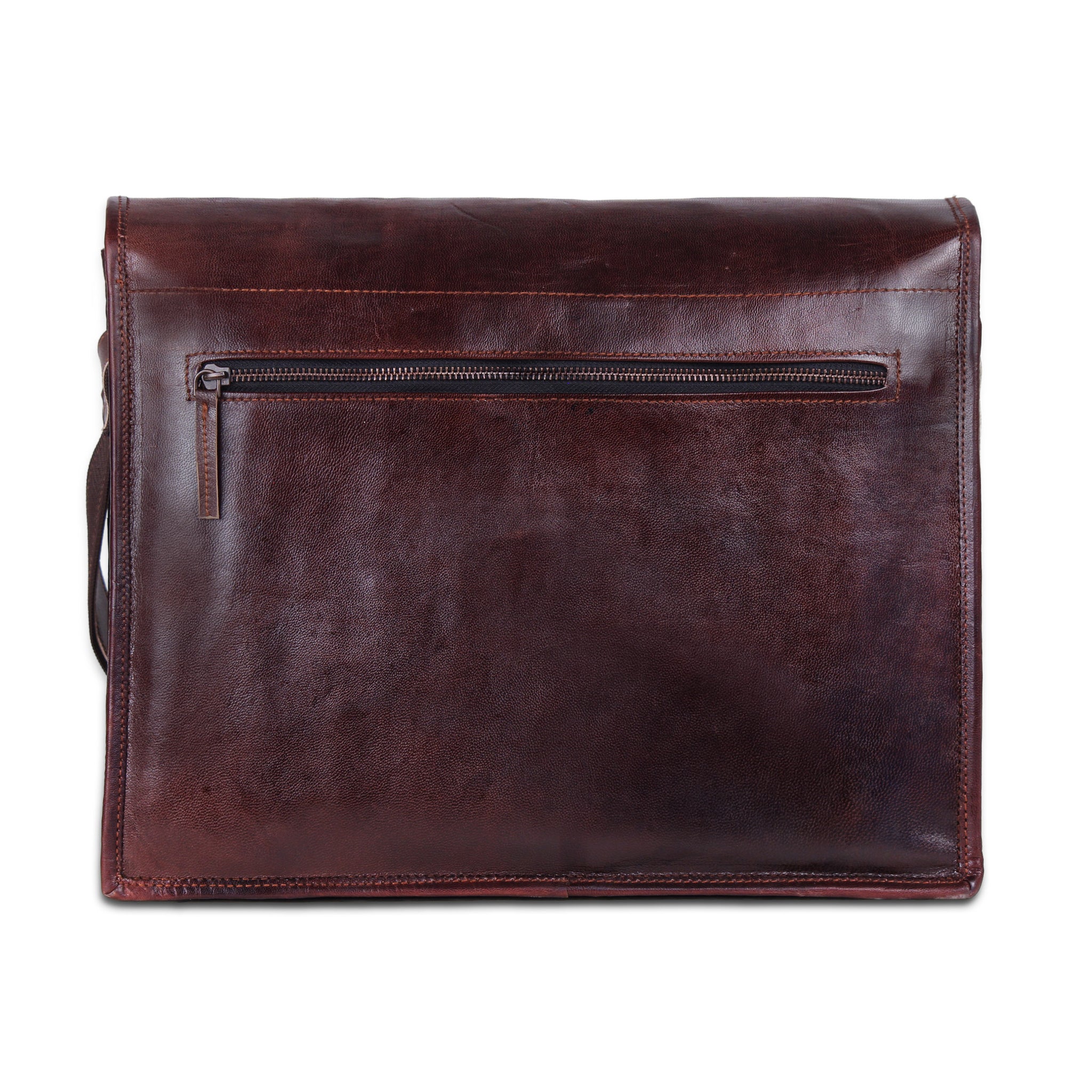 Genuine Leather Unisex Satchel Messenger Briefcase Office Shoulder Bag ...